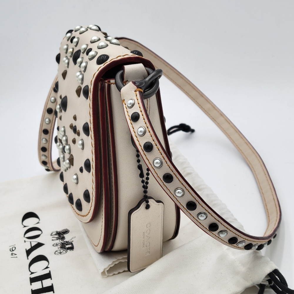 Flash Sale Coach Mini Western Saddle Bag W/Studs & Ri… - Gem